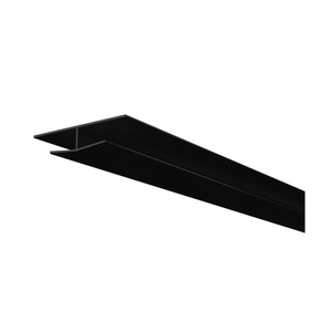 PROFIL DE FINITION H DOUBLE 4m POUR LAMBRIS PVC NOIR 10mm SAJ254 | Sobemat