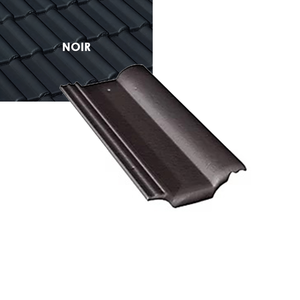 DEMI TUILE BETON DOUBLE ROMANE NOIR | Sobemat